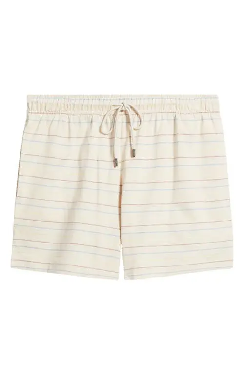 Daniel Buchler Washed Stripe Cotton Lounge Shorts