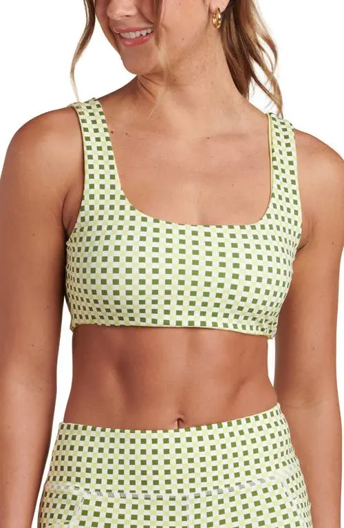 La Blanca Checkpoint Reversible Sports Bra - Lime