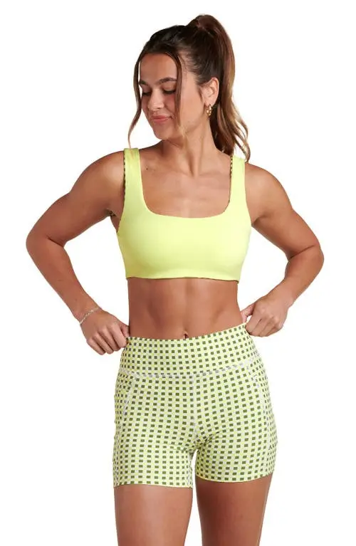 La Blanca Checkpoint Reversible Sports Bra - Lime
