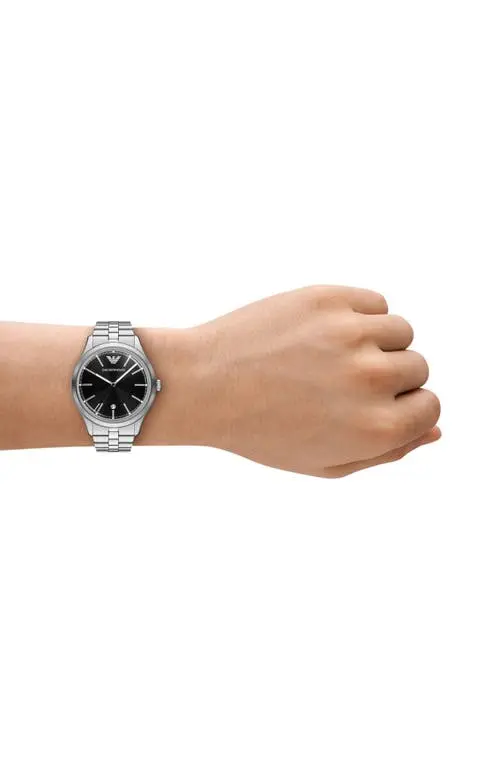 Emporio Armani Three-hand Stainless Steel Bracelet Watch