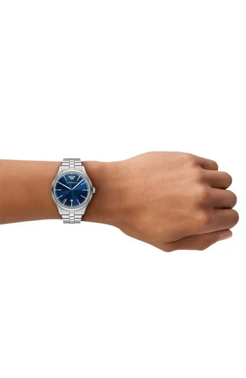 Emporio Armani Three-hand Stainless Steel Bracelet Watch