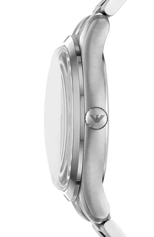 Emporio Armani Three-hand Stainless Steel Bracelet Watch