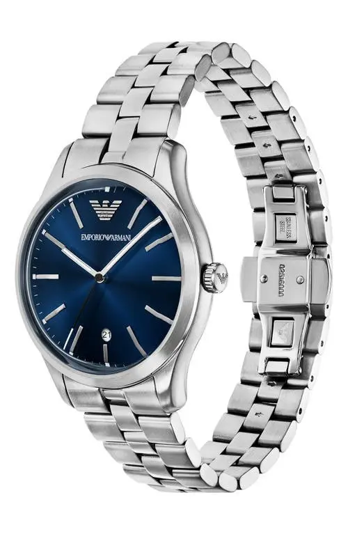 Emporio Armani Three-hand Stainless Steel Bracelet Watch