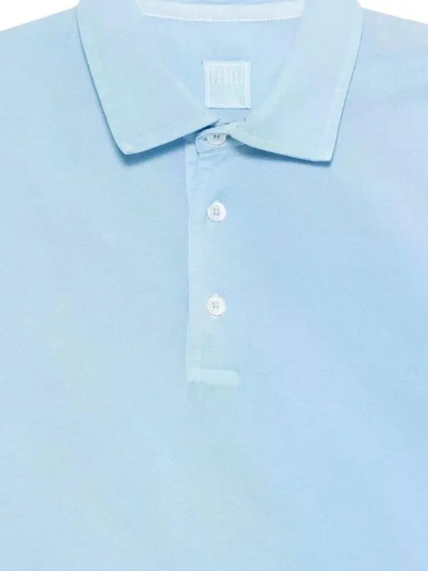 Fedeli Short-sleeve Polo Shirt - Blue