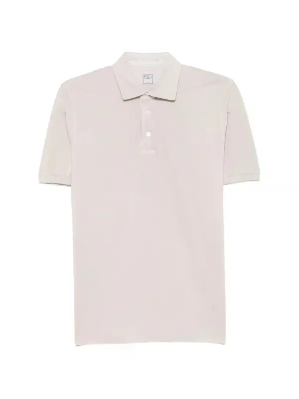 Fedeli Short-sleeve Polo Shirt - Neutrals