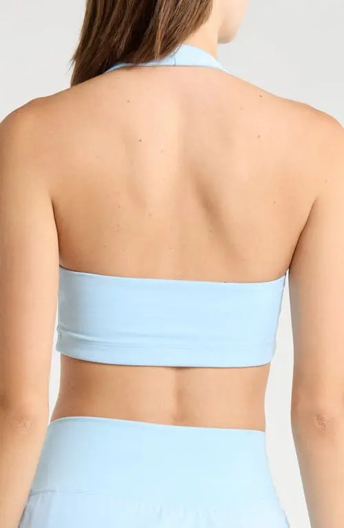 Year Of Ours Ruched Halter Sports Bra - Sky