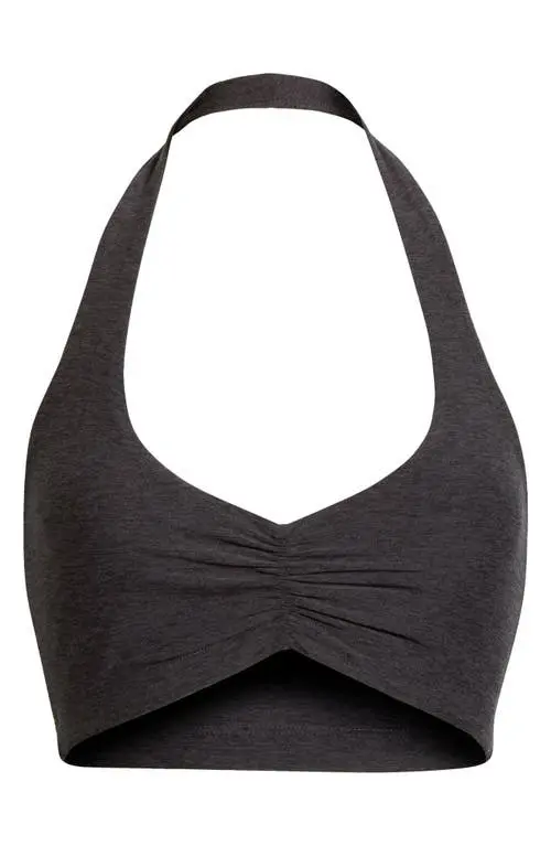 Year Of Ours Stretch Halter Sports Bra - Heather Black
