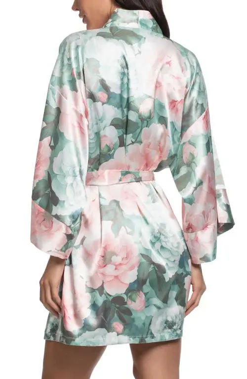 IN BLOOM BY JONQUIL Gracie Lace Trim Satin Robe