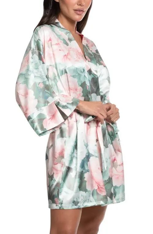 IN BLOOM BY JONQUIL Gracie Lace Trim Satin Robe