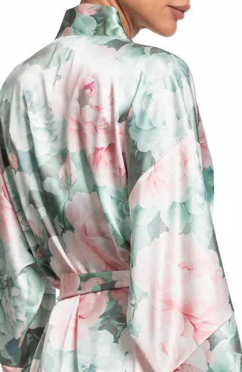 IN BLOOM BY JONQUIL Gracie Lace Trim Satin Robe