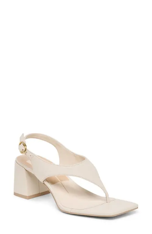 Dolce Vita Yves Block Heel Sandal - Ivory Leather