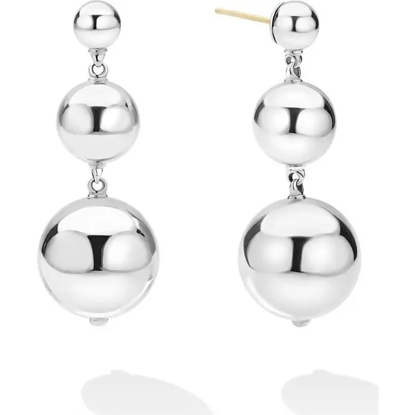 Lagos Caviar Bubbly Drop Earrings - Silver