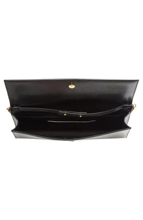 Saint Laurent Kate Leather Clutch On A Chain - Noir