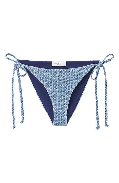 Rag & Bone Miramar Faux Denim Bikini Bottoms - Indigo