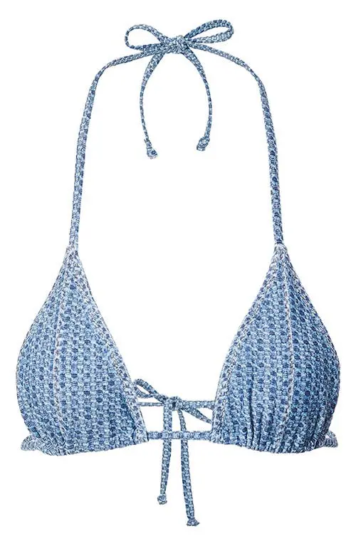 Rag & Bone Miramar Faux Denim Bikini Top - Indigo
