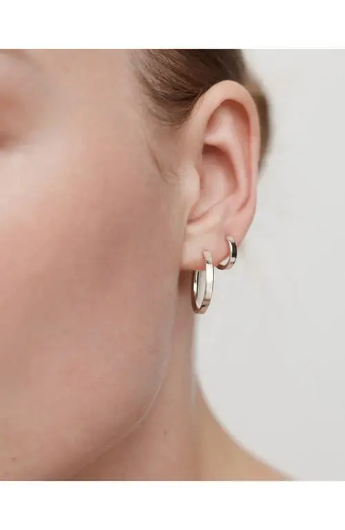 Monica Vinader Essential Small Hoop Earrings - Sterling Silver