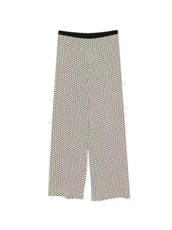 SIYU Geometric Print Wide-leg Trousers