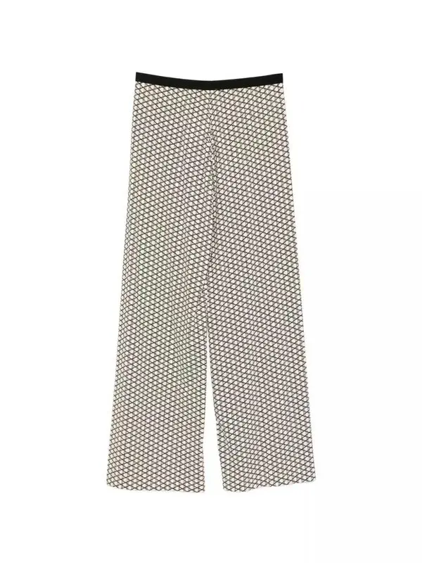 SIYU Geometric Print Wide-leg Trousers