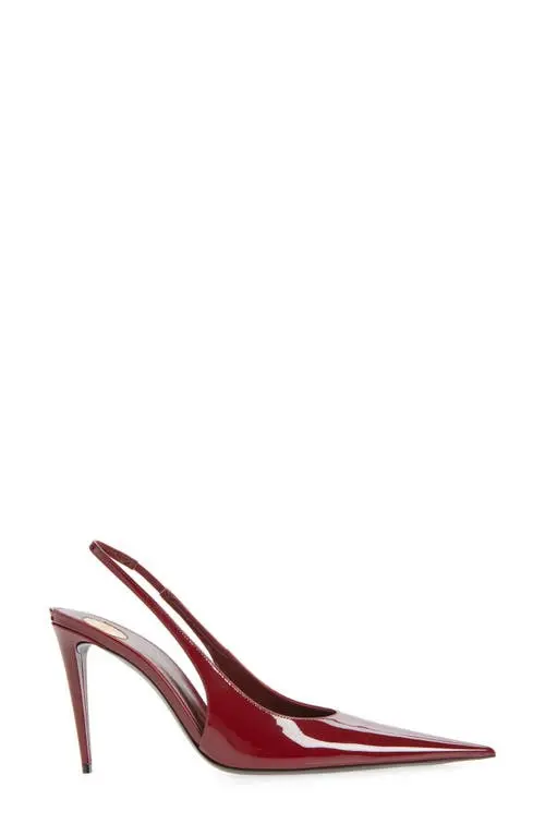 Saint Laurent Guermantes Slingback Pumps - Lust Red