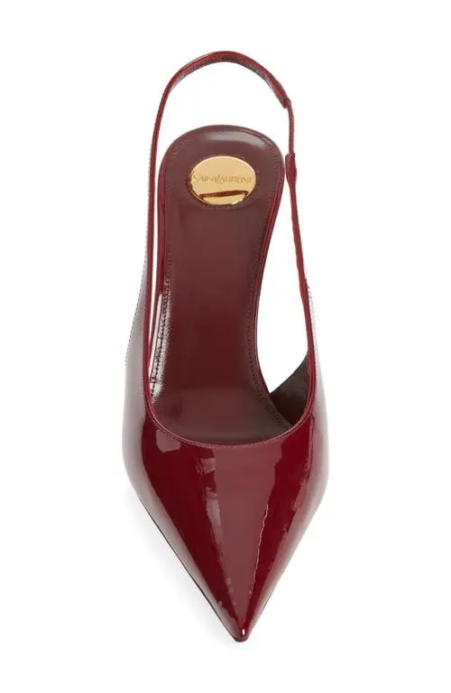 Saint Laurent Guermantes Slingback Pumps - Lust Red