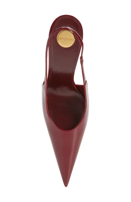 Saint Laurent Guermantes Slingback Pumps - Lust Red
