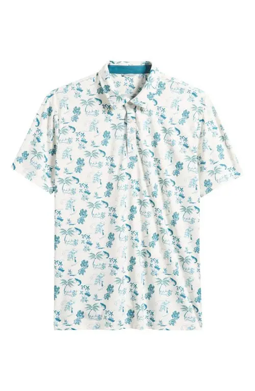 SWANNIES Havana Floral Performance Golf Polo - Deep-lake