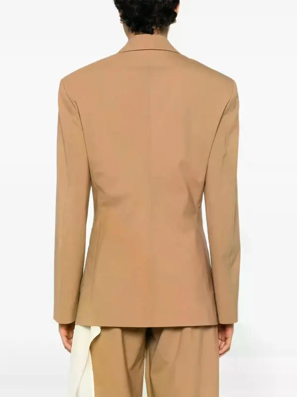 COVERT Single-breasted Patch-pocket Blazer - Brown