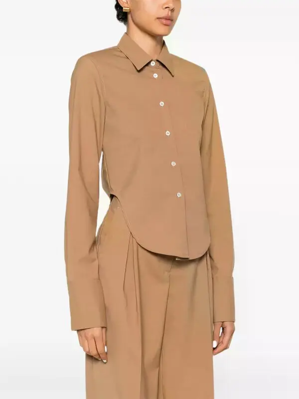 COVERT Curved-hem Long-sleeve Shirt