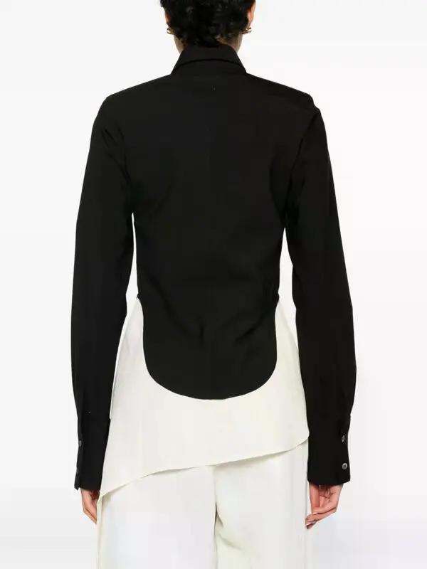 COVERT Curved-hem Shirt - Black
