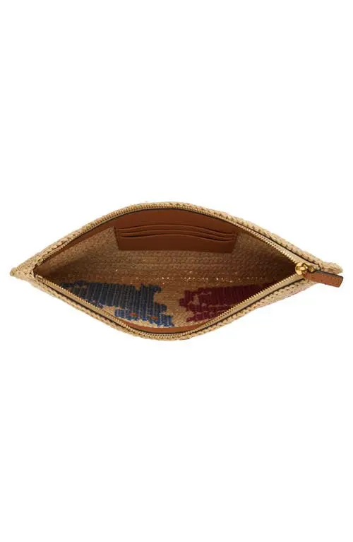 Valentino Garavani Raffia Zip Pouch