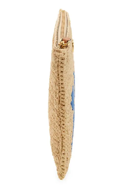 Valentino Garavani Raffia Zip Pouch
