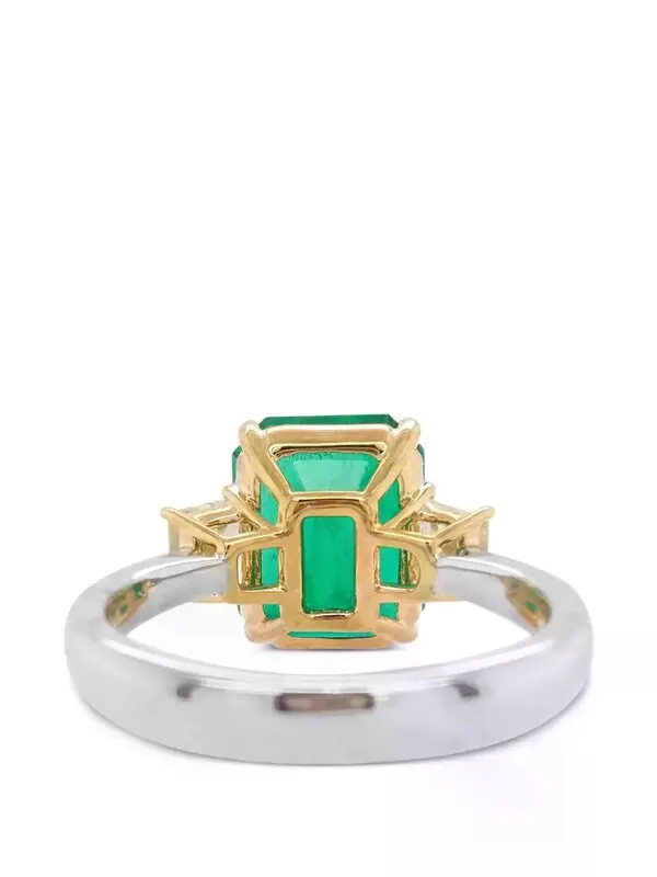 HYT JEWELRY Emerald And Diamond Three-stone Ring
