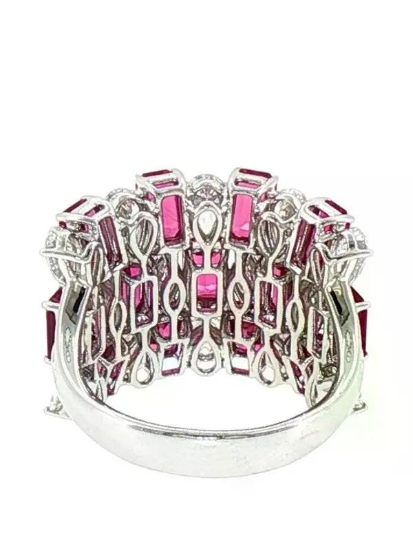 HYT JEWELRY Ruby And Diamond Band Ring