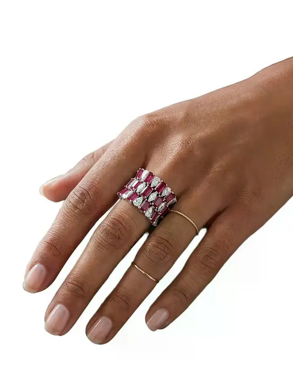HYT JEWELRY Ruby And Diamond Ring
