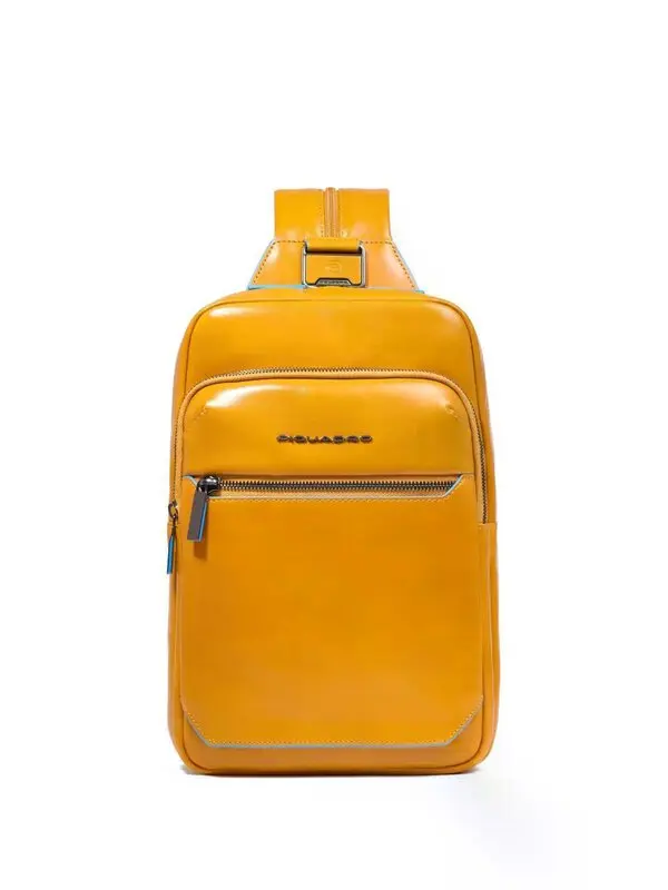 PIQUADRO Convertible Leather Shoulder Bag - Yellow