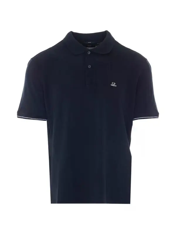 C.P. COMPANY Logo-patch Piqué Polo Shirt