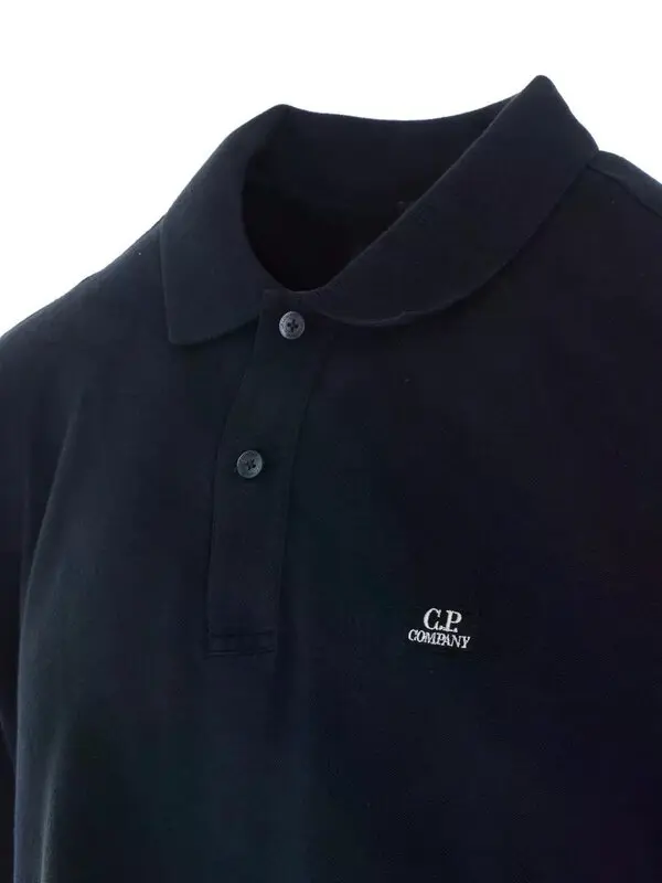 C.P. COMPANY Logo-patch Piqué Polo Shirt