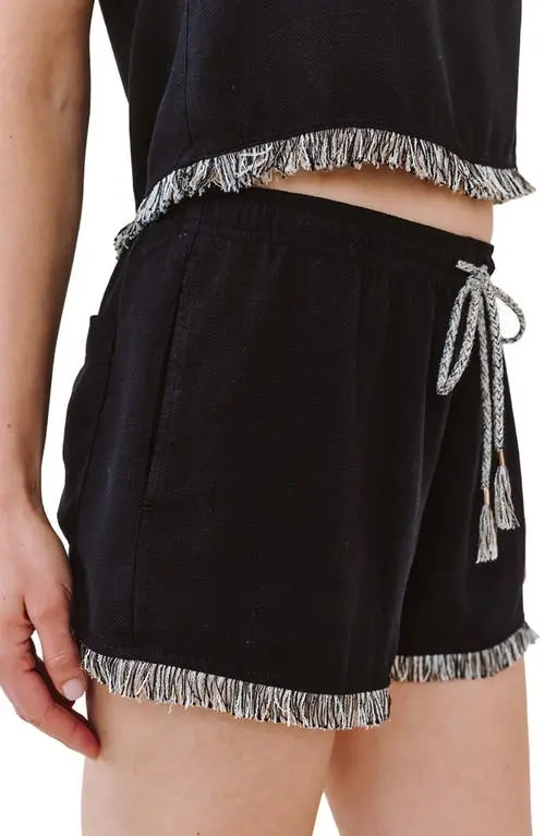 Bella Dahl Fringe Detail Drawstring Shorts