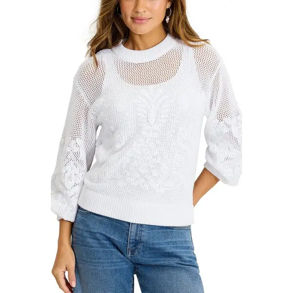 Tommy Bahama Lattice Cotton Sweater