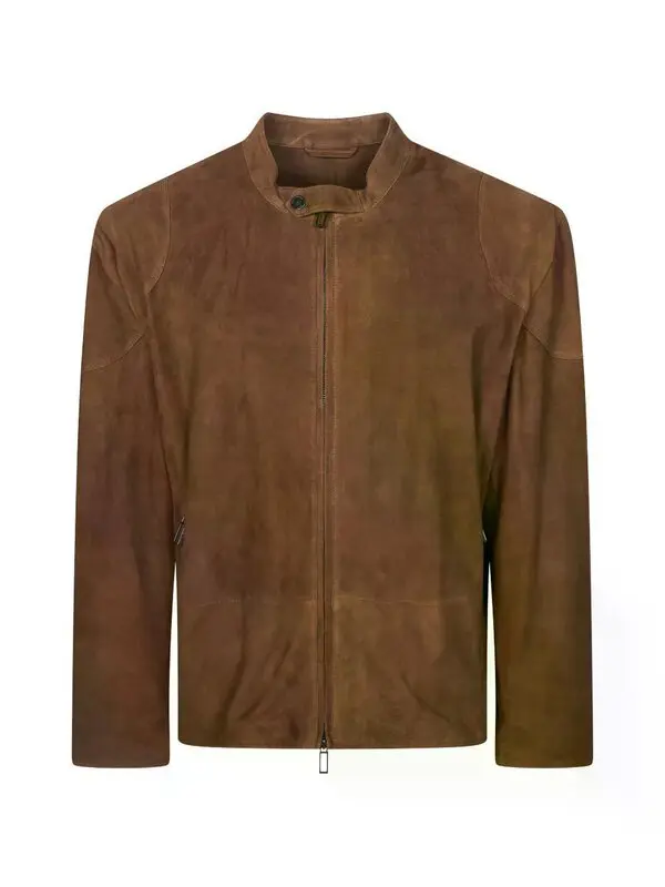 PAOLO PECORA Suede Biker Jacket