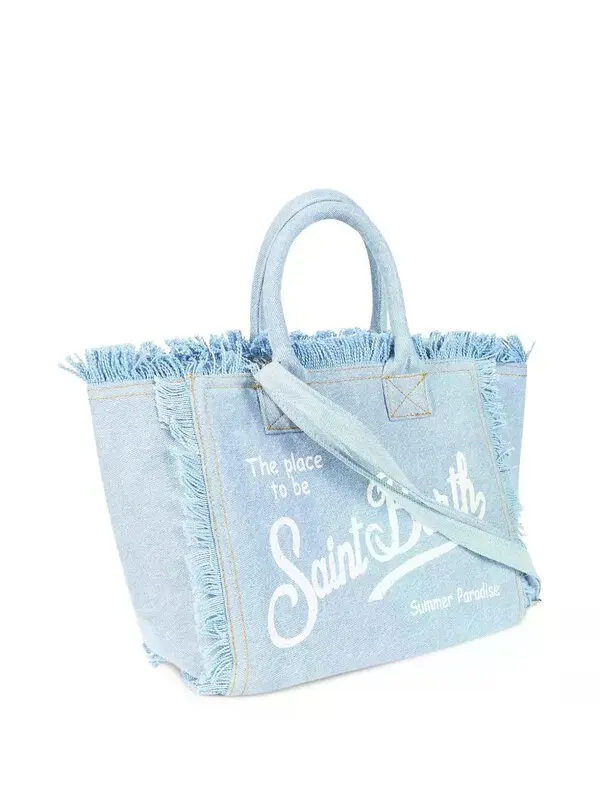 MC2 SAINT BARTH Fringed Edge Tote Bag - Blue
