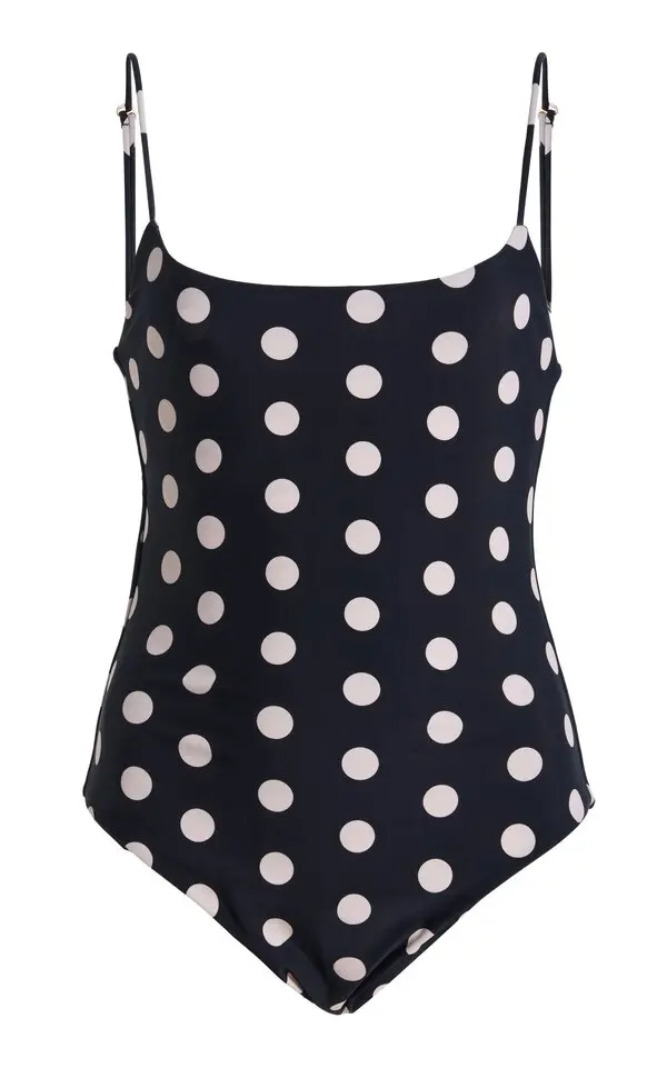 JUILLET Imey Polka-dot One-piece Swimsuit - Black/white