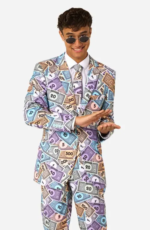 Opposuits X Monopoly Slim Fit Two-piece Suit & Tie Set