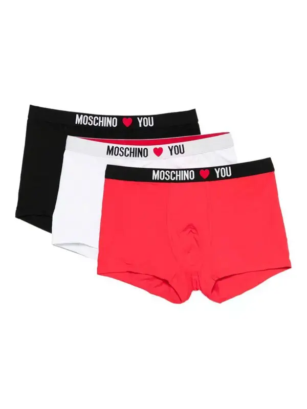 Moschino Logo-waistband Boxers - Red