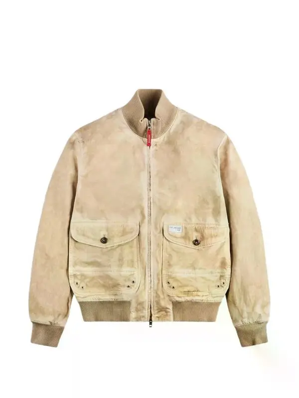 FAY Stone-washed Bomber Jacket
