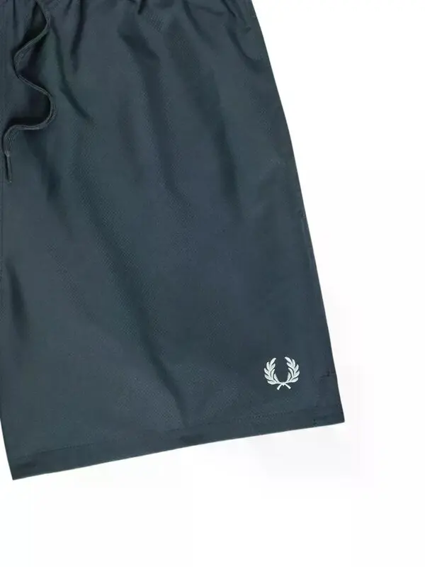 Fred Perry Laurel Wreath Embroidered Drawstring Swim Shorts