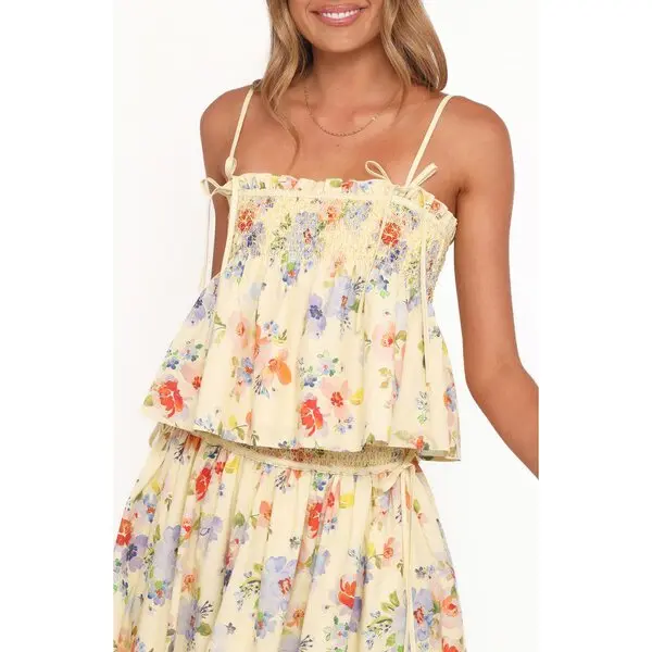 PETAL & PUP Cosima Floral Print Camisole - Yellow Floral