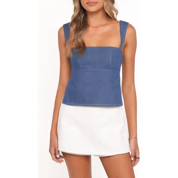 PETAL & PUP Azura Sleeveless Top - Denim