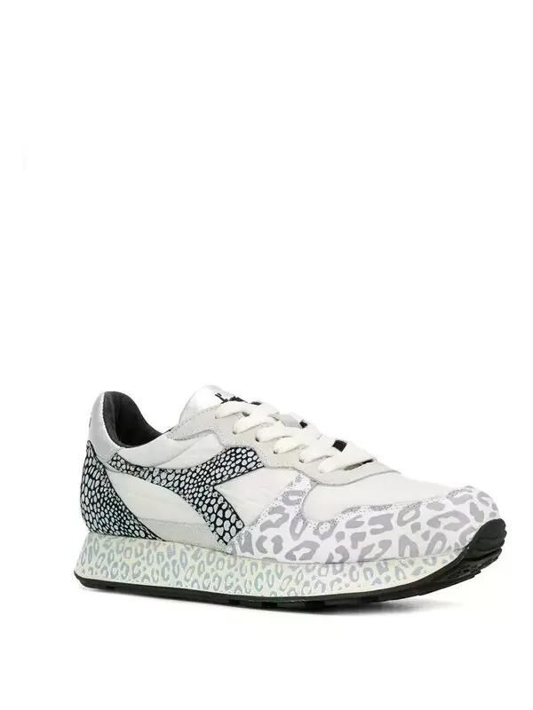 DIADORA Leopard Print Panelled Sneakers