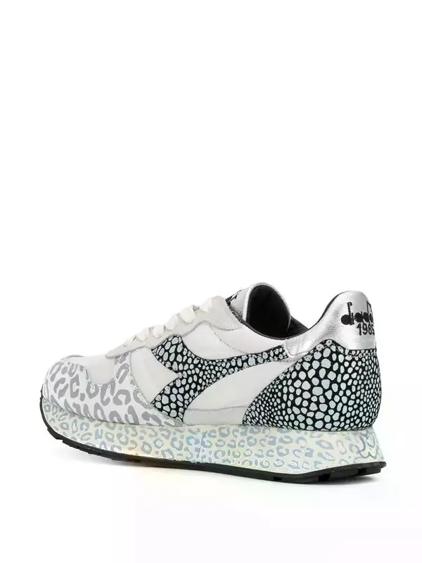 DIADORA Leopard Print Panelled Sneakers